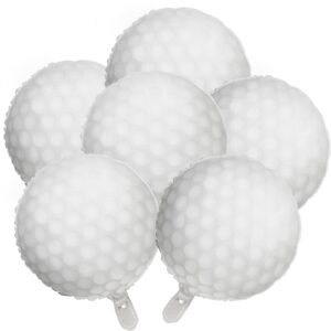 sosation golf ball balloons golf themed balloons golf ball sports round balloons golf aluminum foil balloons golf theme birthday decoration for golf theme birthday party decoration (6 pieces)