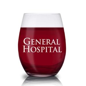 ABC General Hospital Logo Laser Engraved Stemless Wine Glass