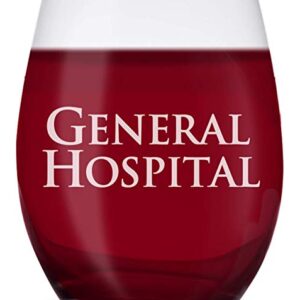 ABC General Hospital Logo Laser Engraved Stemless Wine Glass