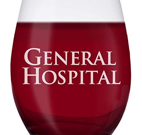 ABC General Hospital Logo Laser Engraved Stemless Wine Glass