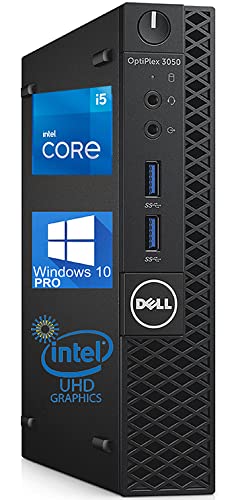 Dell OptiPlex 3050 Micro Desktop Computer, Intel Core i5-7500T Upto 3.3GHz 32GB RAM, 1TB SSD, AC Wi-Fi, Bluetooth, DisplayPort, HDMI - Windows 10 Pro (Renewed)