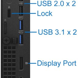 Dell OptiPlex 3050 Micro Desktop Computer, Intel Core i5-7500T Upto 3.3GHz 32GB RAM, 1TB SSD, AC Wi-Fi, Bluetooth, DisplayPort, HDMI - Windows 10 Pro (Renewed)