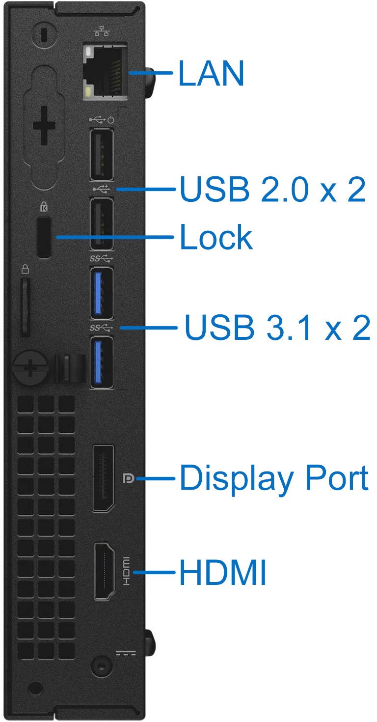 Dell OptiPlex 3050 Micro Desktop Computer, Intel Core i5-7500T Upto 3.3GHz 32GB RAM, 1TB SSD, AC Wi-Fi, Bluetooth, DisplayPort, HDMI - Windows 10 Pro (Renewed)