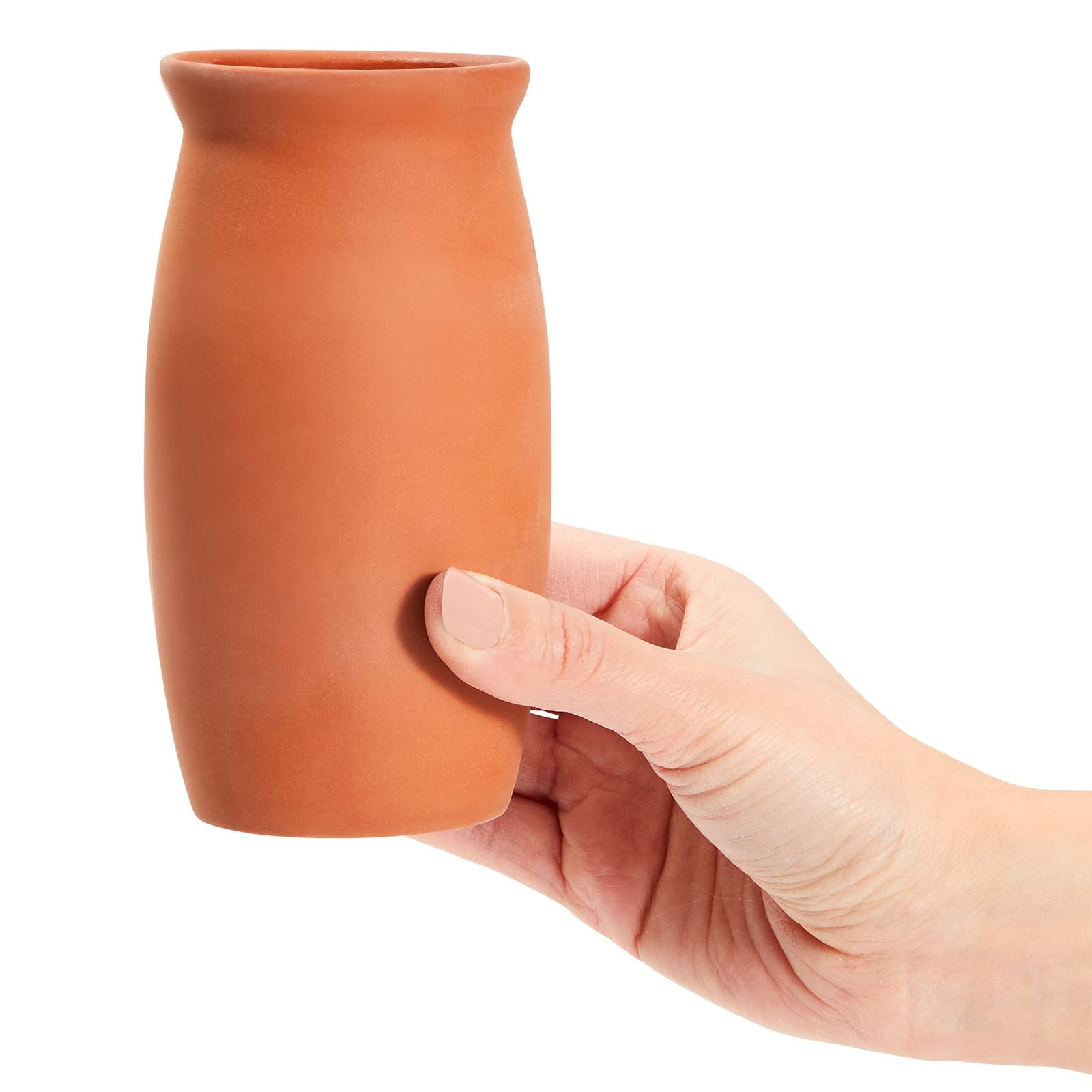 Okuna Outpost 12 Pack Clay Drinking Cups, Cantaritos de Barro Mexicanos for Margaritas, Tequila, Mexican Fiesta (12 oz)