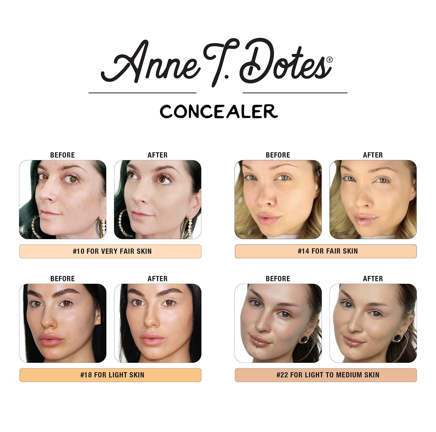 theBalm Anne T. Dotes Concealer #22, 22 (For Light to Medium Skin), 0.32 oz.