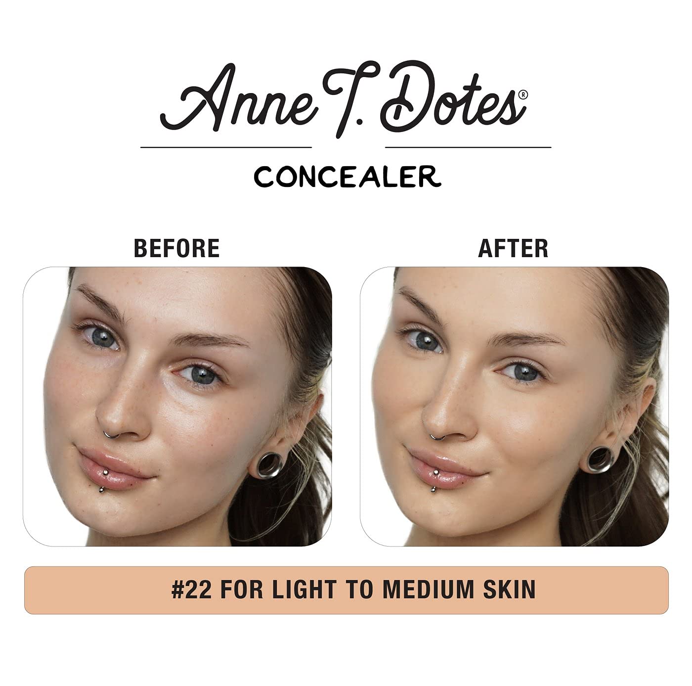 theBalm Anne T. Dotes Concealer #22, 22 (For Light to Medium Skin), 0.32 oz.