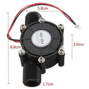 Micro Hydro Generator, Water Turbine Generator, Micro Hydroelectric Charging Tool, Micro-Hydro Water Flow Pump, Black, DC 80V