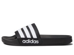 adidas adult adilette shower core black/white/core black 9