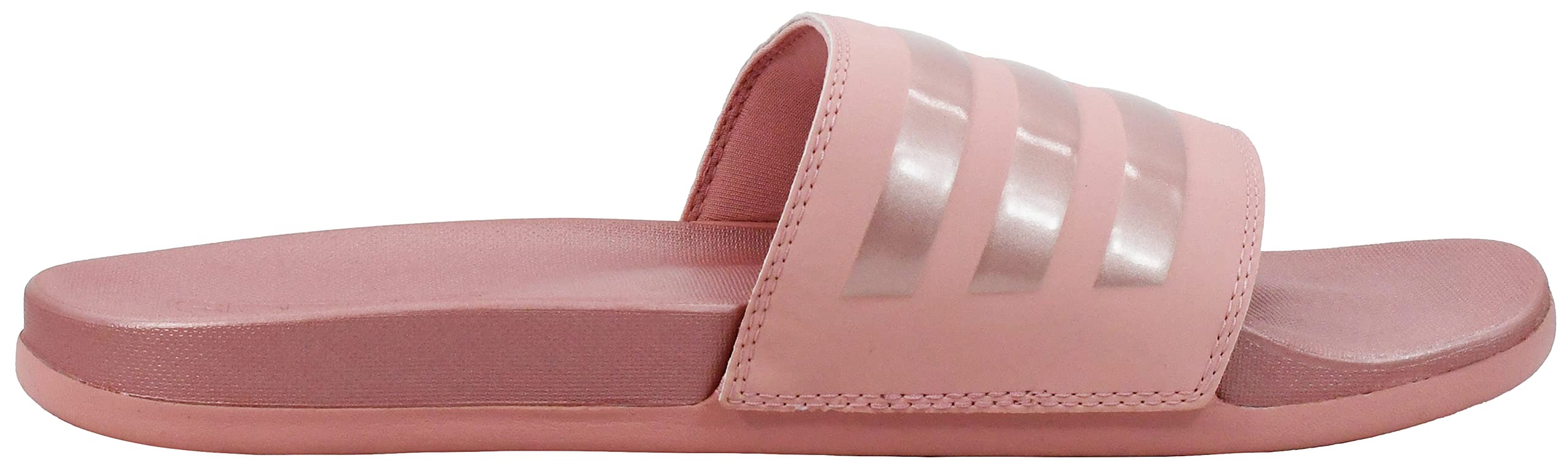 adidas Women's Adilette Comfort Slides Sandal, Wonder Mauve/Maeamt/Maeamt, 10