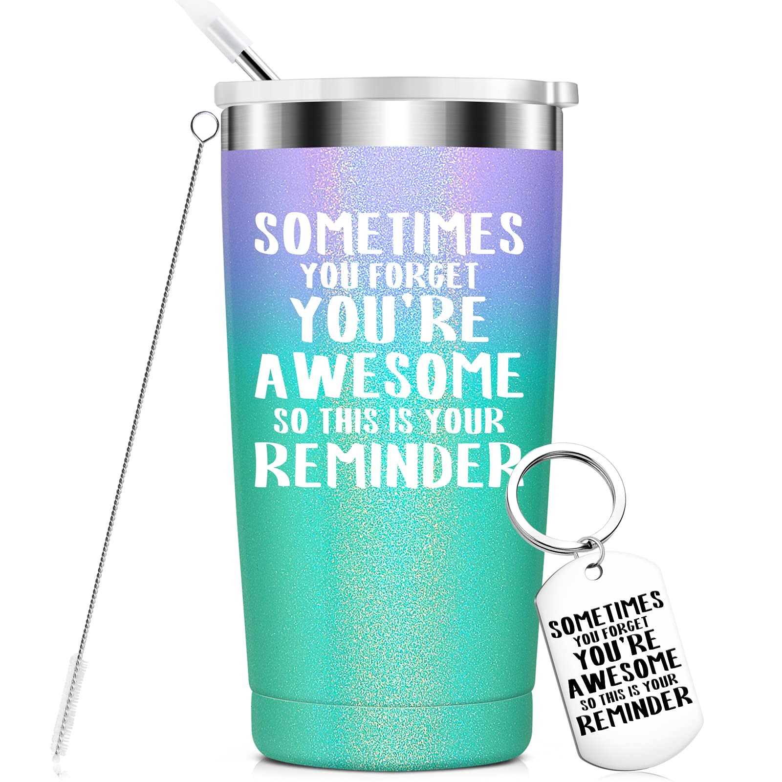 ARABOSTON Inspirational Gifts for Women - Mother's Day Gifts, Birthday Gifts for Best Friend,Coworker, Mom, Insulated Tumbler with Key Chain, 20oz