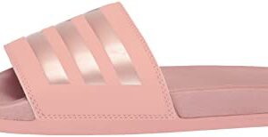 adidas Women's Adilette Comfort Slides Sandal, Wonder Mauve/Maeamt/Maeamt, 5