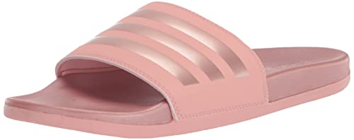 adidas Women's Adilette Comfort Slides Sandal, Wonder Mauve/Maeamt/Maeamt, 5