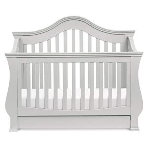 DaVinci Ashbury 4-in-1 Convertible Crib with Toddler Bed Conversion Kit in Cloud Grey, Greenguard Gold Certified