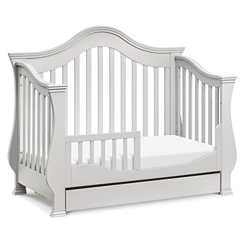 DaVinci Ashbury 4-in-1 Convertible Crib with Toddler Bed Conversion Kit in Cloud Grey, Greenguard Gold Certified