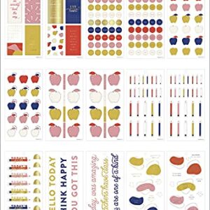 The Happy Planner Sticker Value Pack - Planner & School Accessories - Fresh Start Teacher Theme - Multi-Color - Great for Planning & Assignments - 30 Sheets, 1109 Stickers