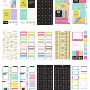 The Happy Planner Sticker Value Pack - Planner & School Accessories - Happy in Action Teacher Theme - Multi-Color - Great for Planning & Assignments - 30 Sheets, 1014 Stickers