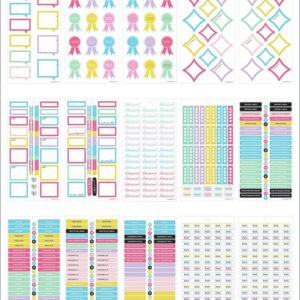 The Happy Planner Sticker Value Pack - Planner & School Accessories - Happy in Action Teacher Theme - Multi-Color - Great for Planning & Assignments - 30 Sheets, 1014 Stickers