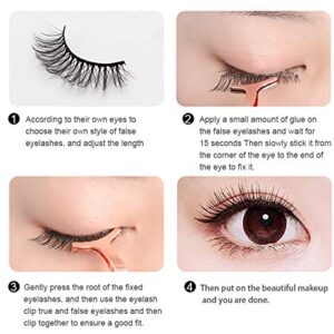 AMSDCN NEW 18pair Fluffy Lashes Mink Hair False Eyelashes 20mm-25mm 3d Lashes Dramatic Long Messy Natural Lashes Makeup Mink Eyelashes (MA03)