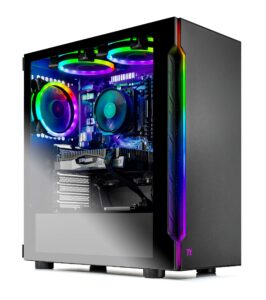 skytech shadow 3.0 gaming computer pc desktop - ryzen 5 3600 6-core 3.6ghz, rtx 2060 6g, 500gb ssd, 16gb ddr4 3000, rgb fans, ac wifi, windows 10 home 64-bit, black