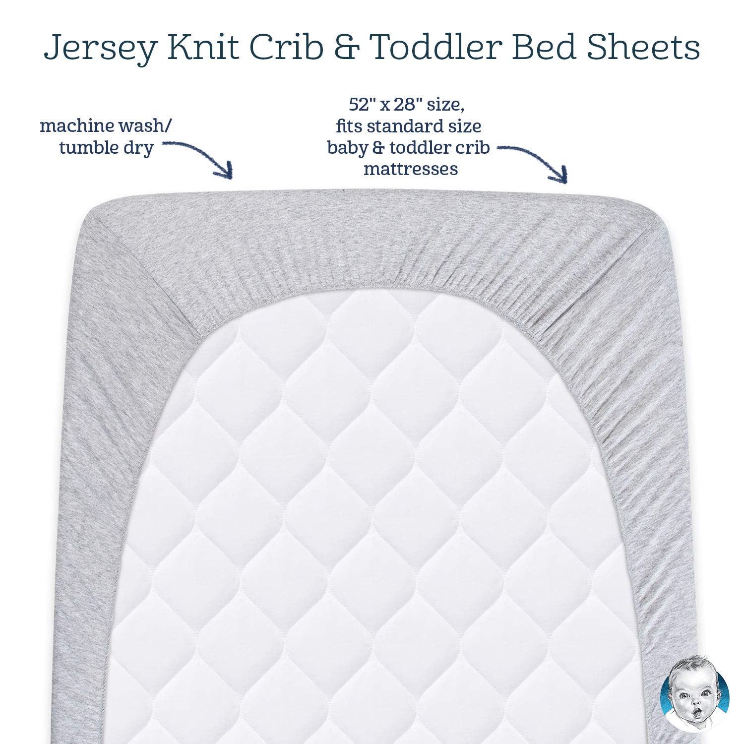 Gerber Baby Boys Girls Neutral Newborn Infant Baby Toddler Nursery 100% Cotton Fitted Bedding Crib Sheet, Woodland Critters White, 28" x 52"