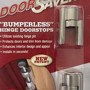 DoorSaver 3 Bumperless Hinge Door Stop 2-Pack in Satin Nickel