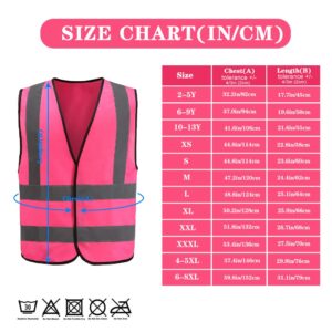 AYKRM safety vest pink (XS-8XL) (Large, Pink)