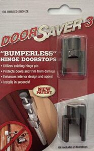 doorsaver 3 bumperless hinge door stop 2-pack in oil rubbed bronze