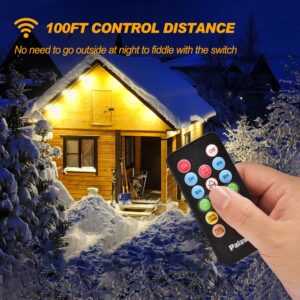 Outdoor Dimmer for String Lights, 600W Outdoor Dimmer Switch, 100FT Remote Control Light Dimmer, Dusk to Dawn Dimmer Plug for Dimmable Outdoor String Lights, Lamps and Patio Lights, Timer, Waterproof