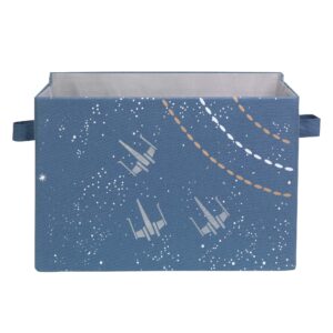 lambs & ivy star wars galaxy foldable/collapsible storage bin/basket organizer