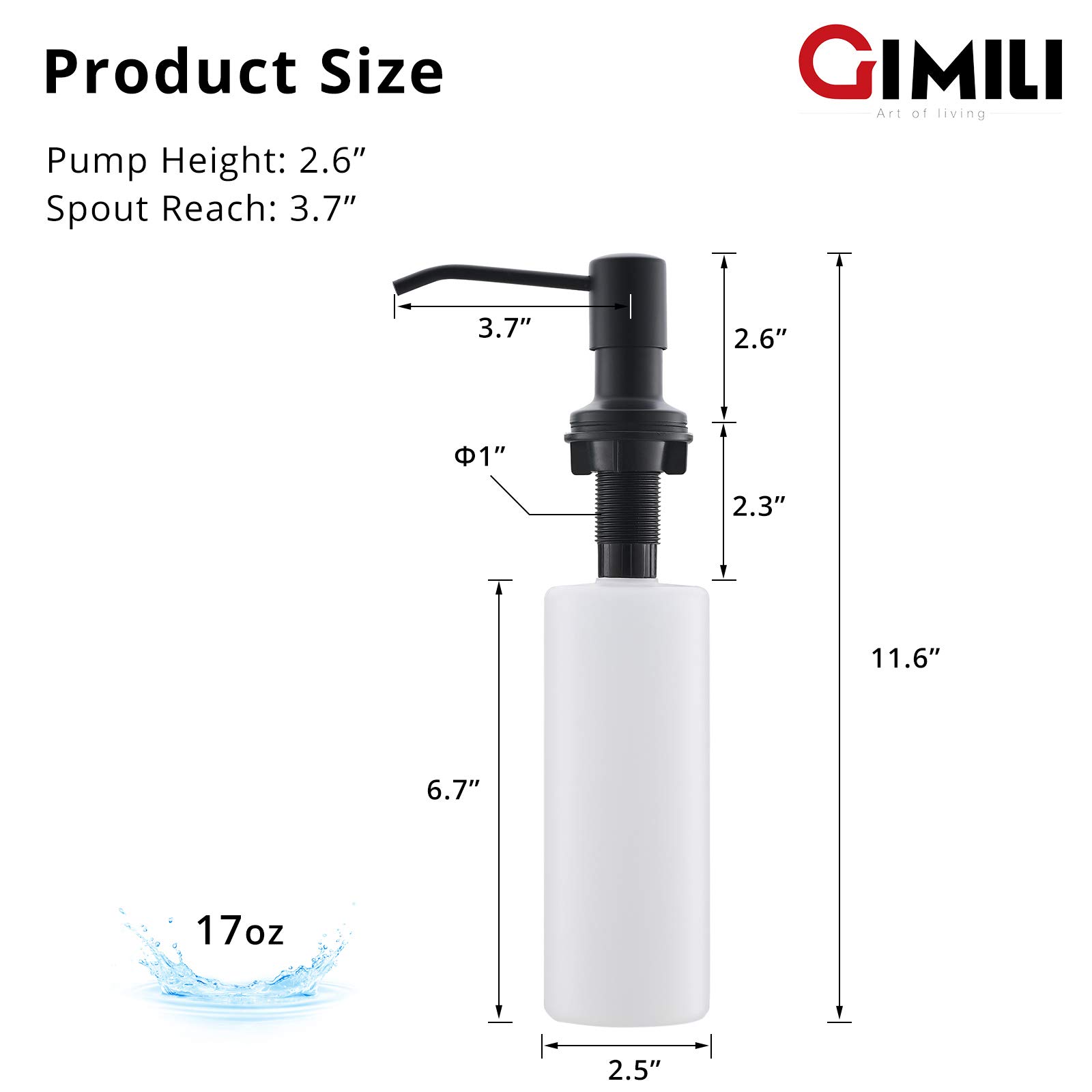 GIMILI Black Touchless Kitchen Faucet with Soap Dispenser Motion Sensor Kitchen Faucets with Pull Down Sprayer Single Handle Kitchen Sink Faucet