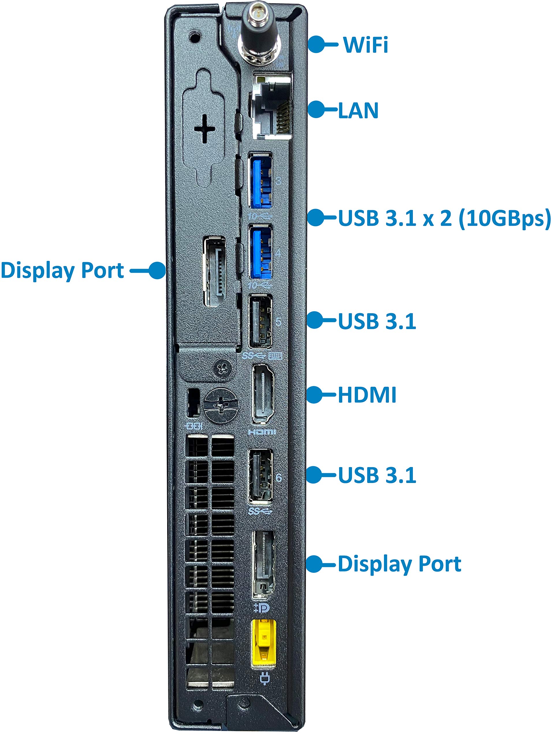 Lenovo ThinkCentre M720q Tiny Desktop Computer, Intel i3-8100, 16GB RAM, 256GB NVMe, 4K Monitor Support DisplayPort, HDMI, AC Wi-Fi, Bluetooth - Windows 10 Pro (Renewed)