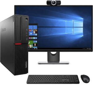 lenovo m700 sff computer desktop pc, intel core i5 6500 processor, 16gb ram, 256gb m.2 ssd, wireless keyboard & mouse, 22" fhd monitor, 1080p webcam, wifi | bluetooth, win 10 pro (renewed)