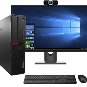 Lenovo M700 SFF Computer Desktop PC, Intel Core i5 6500 Processor, 16GB Ram, 256GB M.2 SSD, Wireless Keyboard & Mouse, 22" FHD Monitor, 1080p Webcam, WiFi | Bluetooth, Win 10 Pro (Renewed)