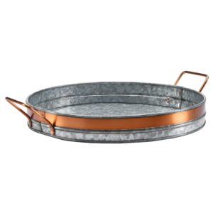 kindwer galvanized indoor/ outdoor farmhouse tray (20x16x4)