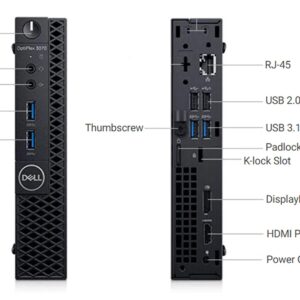 Dell OptiPlex 3040 Micro Desktop Computer, Intel Core i5-6500 Upto 3.2GHz 16GB RAM, 512GB SSD, AC Wi-Fi, Bluetooth, DisplayPort, HDMI - Windows 10 Pro (Renewed)