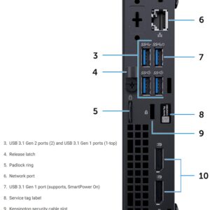 Dell OptiPlex 3040 Micro Desktop Computer, Intel Core i5-6500 Upto 3.2GHz 16GB RAM, 512GB SSD, AC Wi-Fi, Bluetooth, DisplayPort, HDMI - Windows 10 Pro (Renewed)