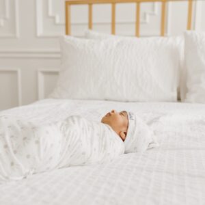 Copper Pearl Large Premium Knit Baby Swaddle Receiving Blanket Shine