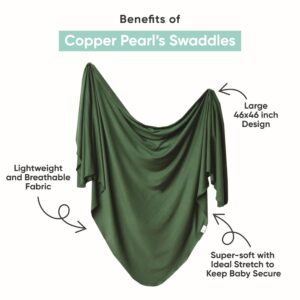 Copper Pearl Large Premium Knit Baby Swaddle Receiving Blanket Shine