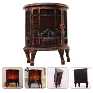 Fireplace Charcoal Lantern Electric Fireplace Simulated Flame Stove Heater LED Insert Electric Fireplace USB or Battery Powered Simulation Fireplace Lantern Fireplace Lamp Led (Coffee), 24N38L149T