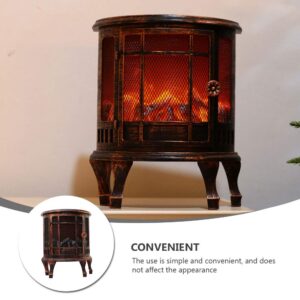 Fireplace Charcoal Lantern Electric Fireplace Simulated Flame Stove Heater LED Insert Electric Fireplace USB or Battery Powered Simulation Fireplace Lantern Fireplace Lamp Led (Coffee), 24N38L149T