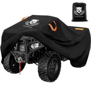 clawscover atv cover waterproof outdoor heavy duty xl-plus 83 inch fadeless 420d oxford cloth quad atc 4 wheeler covers all season all weather uv protection for kawasaki yamaha suzuki honda polaris