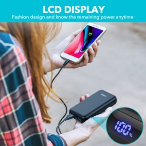 CHHID LCD Display Portable Charger Power Bank,Dual USB 26800mAh Phone Charger,5V 2A Battery Pack for Heated Vest,Heated Jacket,iPhone,Android etc.