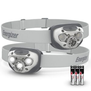 energizer led headlamp pro (2-pack), ipx4 water resistant headlamps, high-performance head light for outdoors, camping, running, storm, survival led light for emergencies (batteries included)