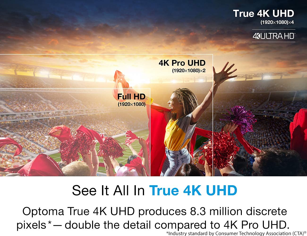 Optoma UHD35 True 4K UHD Next Generation Gaming Projector | 3600 Lumens | 4.2ms Response Time at 1080p with Enhanced Gaming Mode