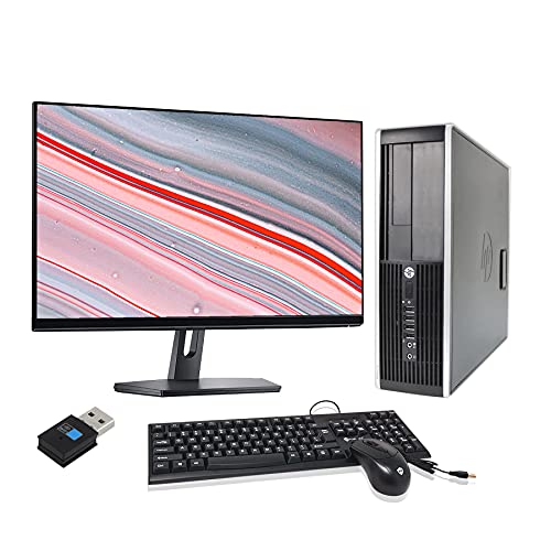 HP Elite 8300 Business SFF Desktop Computer PC with New 24 Monitor (Intel Core i5 up to 3.6 GHz, 8GB DDR3, 500GB HDD, Wi-Fi, DP Port, VGA, USB 3.0 Windows 10 Home 64-bit)(Renewed)