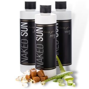 Naked Sun Honey Glow Spray Tanning Solution Trio Bundle (3 Items): Dark Bronze, Violet and Rapid Express Airbrush Tan Mist