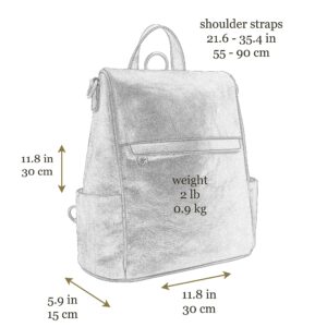 Time Resistance Leather Backpack Convertible to Shoulder Bag Full Grain Real Leather Travel Versatile Rucksack