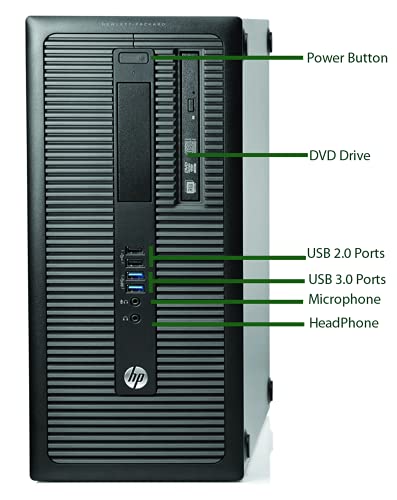 Hp EliteDesk 800 G1 Tower Computer Desktop PC, Intel Core i5 3.2GHz Processor, 16GB Ram, 512GB M.2 SSD, WiFi & Bluetooth, HDMI, Nvidia GeForce GT 1030 DDR4 4GB, Windows 10 Pro (Renewed)