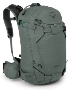 osprey kresta 30l women's ski backpack, pine leaf green