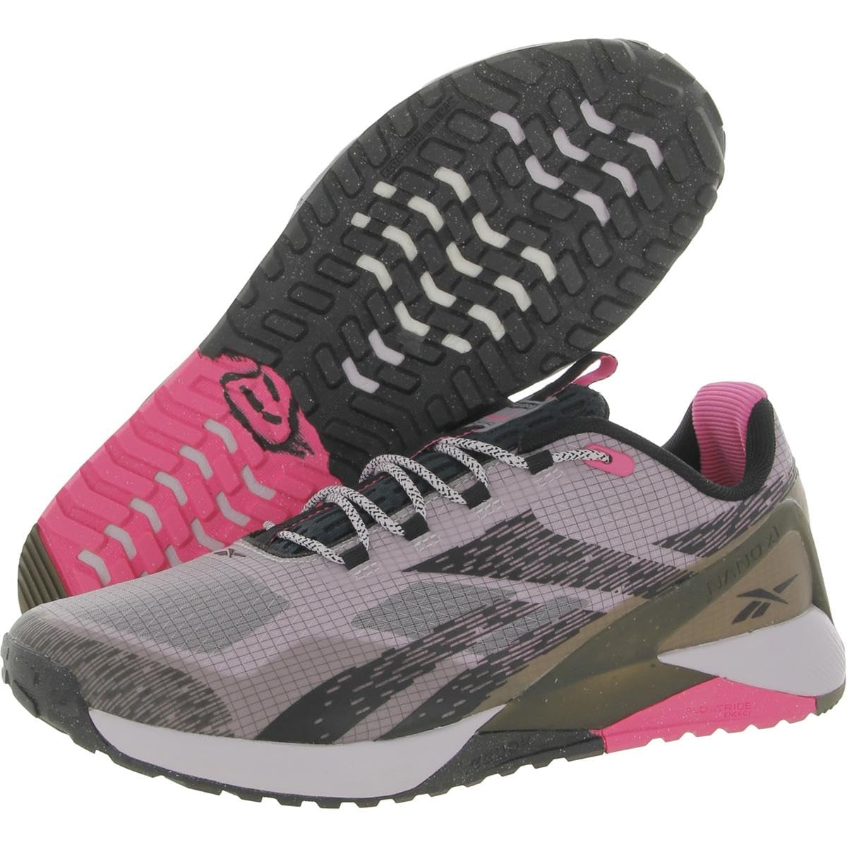 Reebok Women's Nano X1 TR Adventure Cross Trainer, Quartz Glow/Black/Atomic Pink, 9.5